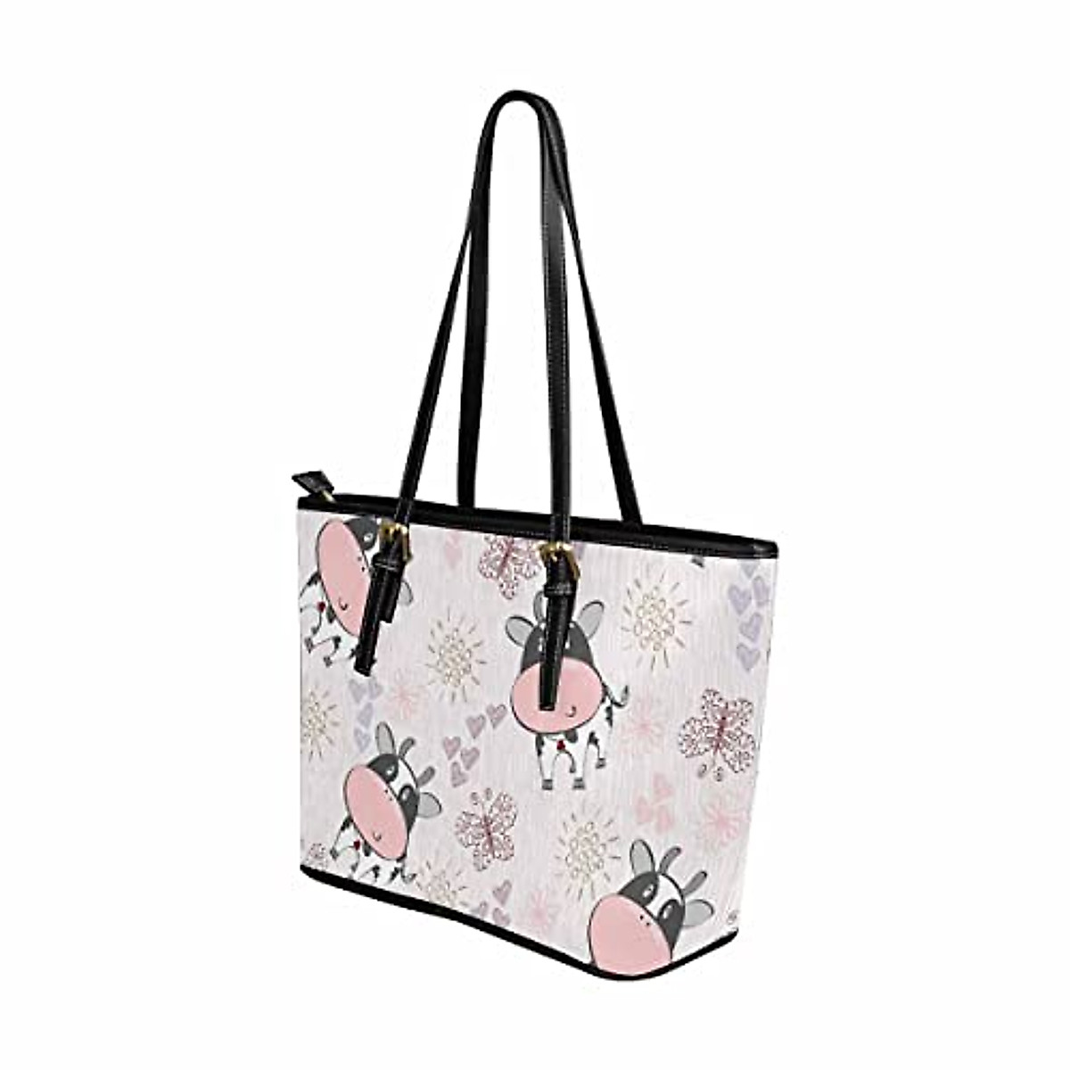 InterestPrint Pattern with C-ow dairy cattles Womens Handbag Ladies Purses Shoulder Bags Tote