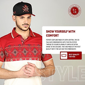 Culiacan Elegua Mens Cap - Curved Bill Baseball Cap for Men & Women's - Casual Wear Caps for Men - Trendy Golf Cap for Men - Modern Cap for Men - Trucker Hat Cap - Adjustable Size - Black