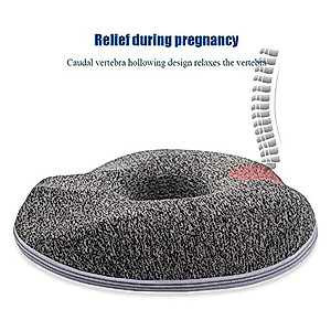 HHWKSJ Seat Cushion for Office Chair Gaming Chair Wheelchair Truck - Ergonomic Desk Chair Cushion for Back Pain Relief Memory Foam Car Seat Cushion for Pain Sciatica Pillow for Sitting Black