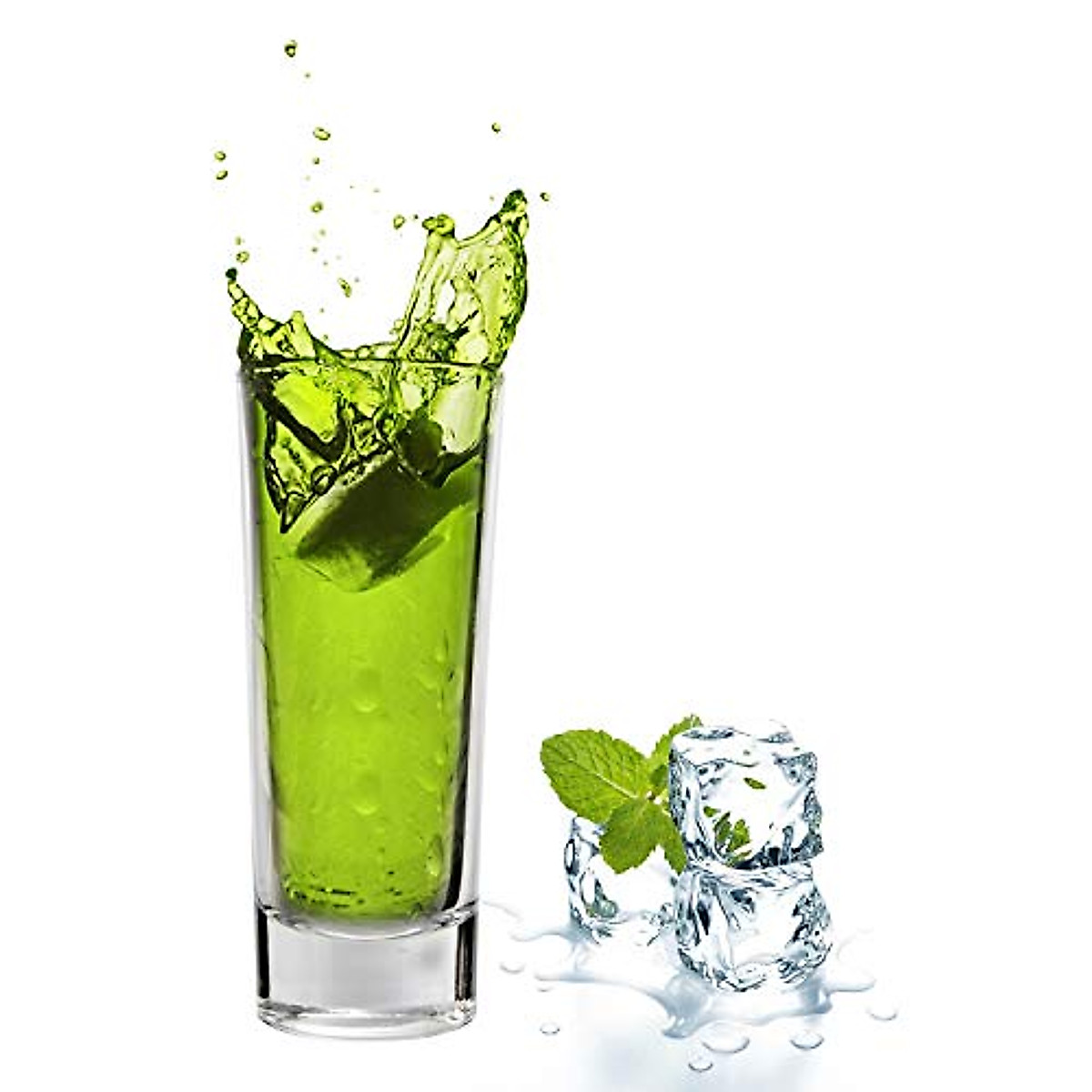 Ruckae 18 Pack Shot Glasses, 2 Ounce Shot Glasses with Heavy Base, Clear Shot Glasses Set of 18 (Cylinder Shaped)