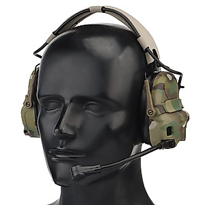 Tactical Headset Hunting Shooting Noise Reduction Headset for OPS Core ARC and Wendy M-LOK Helmet Head Mounted 2 in 1 GEN 6