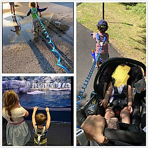 Baby Anti Lost Wrist Link -Anti Lost Backpack Leash Baby Leash Safety Walking Leash Wrist Link with Upgraded Safety Locks for Kids Toddler Leash Anti Lost (2 in 1 Dark Blue 8.2 Foot) …