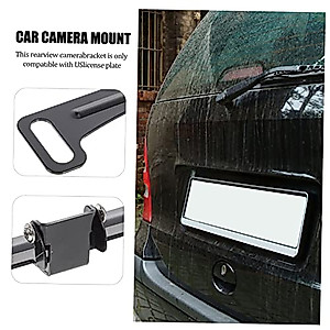 Milisten License Plate Mount 2pcs Mirror License Dash Backup Metal Bracket for Rearview Cam Accessory Automotive View Camera Mount Car Plate Rear Accessories Holder Reverse Dash Cam Mount