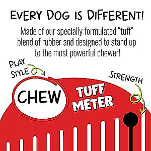 Jolly Pets Tuff Range Tuff Teeter Bouncing Treat Dispenser Dog Toy, 5 Inches, Red