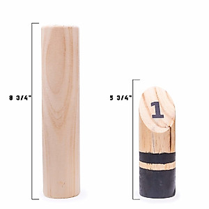 Finska | Portable Outdoor Lawn Game | Unique, Traditional Family Game | Premium Wooden Tossing Game Set Perfect for Parties, BBQs, Cookouts, Yard Activities | Comes with Carrying Crate