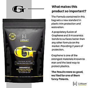 Lithium Plastic Trim Restoration Kit- Ceramic Graphene Infused - Restores Even The Most Damaged Plastic Trim to Factory New Look- Last for 250 Washes Guaranteed