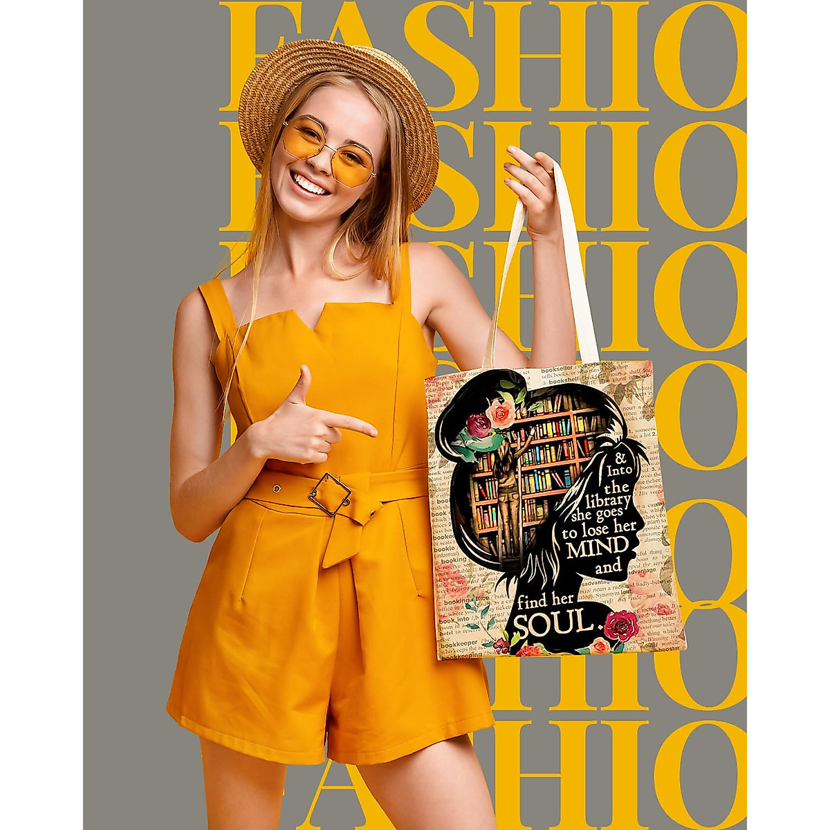 AUSVKAI Canvas Tote Bag Aesthetic for Women, Cute Bible Reusable Cloth Cotton Bags for College Shopping Beach Grocery Trendy Gifts