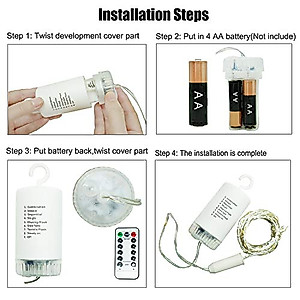 Cynzia 2 Pack Fairy Lights, 250 LEDs Waterfall String Lights, Battery Operated Twinkle Light with Remote, Branch Watering Can Firefly Lights for Garden Outdoor Christmas Tree Decor