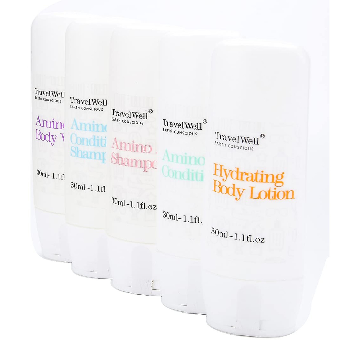 Travel Well Hotel Toiletries Amenities Travel Size Guest Shampoo 1.0 Fl Oz/30ml, Individually Wrapped 50 Bottles per Box