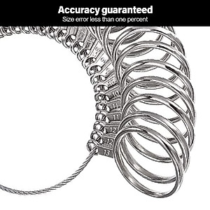 Metal Ring Sizer Measuring Tool Set, US Ring Mandrel for Ring Making and Finger Measuring, Three Ways to Quickly Find The Right Size (4PCS)