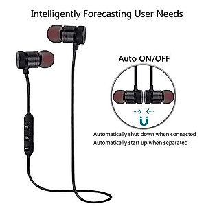 Kingup Bluetooth Wireless Earphone with Magnetic Connection, corresponds to Various Models