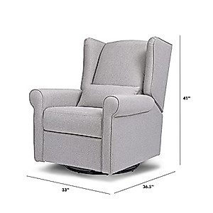 DaVinci Hayden Recliner and Swivel Glider in Misty Grey, Greenguard Gold & CertiPUR-US Certified