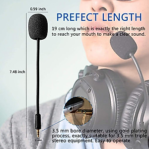 Turtle Beach Replacement Mic 3.5mm Detachable Gaming Microphone Boom for PDP Afterglow AG6 Ear Force Turtle Beach Xbox One Stealth 400 420x 450 500p 520 Recon 50x 50p 50 60p