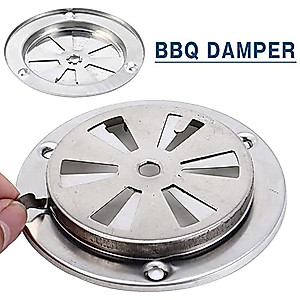 TEAMWILL 2PCS Replacement Parts -BBQ Grill Smoker Exhaust Vent Stove Air Vent Damper USA