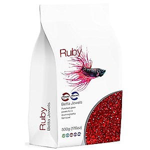 Pisces Ruby Red Betta Jewels for Siamese Fighting Fish, Betta Fish, Goldfish, Guppies, 17.6 Ounce