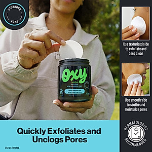 Oxy Deep Pore Acne Facial Cleansing Pads, Maximum Strength 2% Salicylic Acid Stubborn Acne Treatment, Fights Breakouts, Exfoliates, Unclogs Pores, Treats Blackheads, Dermatologist Recommended, 90 Pads
