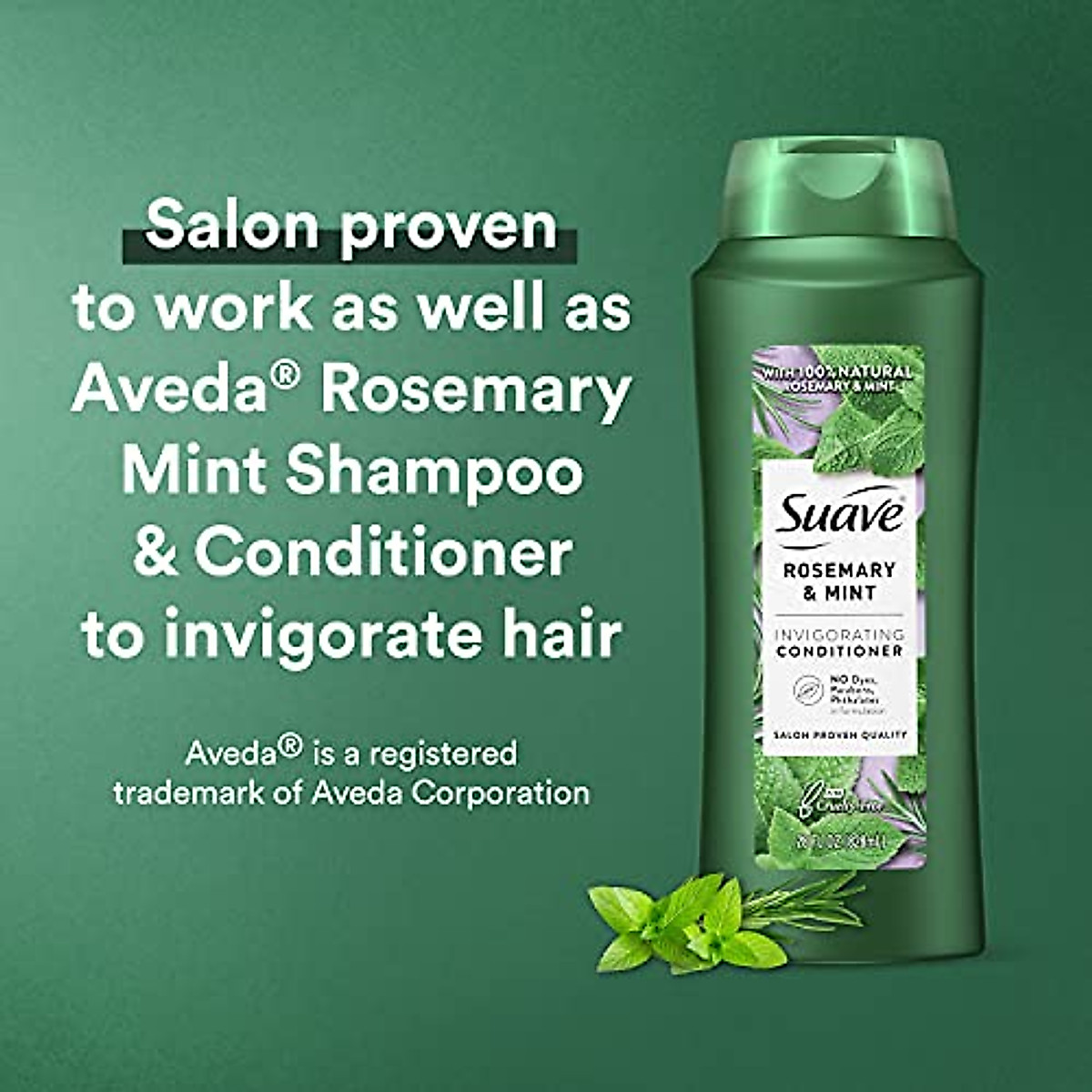 Suave Professionals Invigorating Conditioner for Dry, Damaged Hair Rosemary and Mint Paraben-free and Dye-free Deep Hair 28 oz
