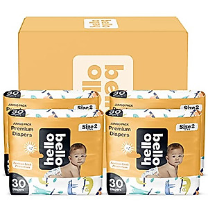Hello Bello Premium Baby Diapers Size 2 I 120 Count of Disposable, Extra-Absorbent, Hypoallergenic, and Eco-Friendly Baby Diapers with Snug and Comfort Fit I Surprise Boy Patterns