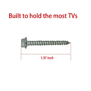 Heavy Duty Bolts, Concrete Anchors TV Wall Mount Screws Kit for Mounting A TV Into Wood Or Concrete