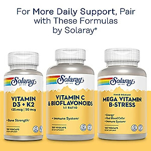 Solaray Calcium Magnesium Citrate 1:1 Ratio, Healthy Bones, Teeth, Muscle & Nervous System Support, 30 Serv, 180 VegCaps