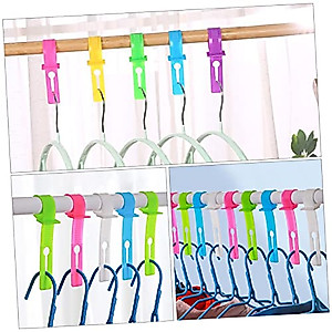 Cabilock 80 Pcs Hanger Anti-Skid Buckle Clothing Hanger Buckle Hooks Closet Rod Buckle Clips Clothes Drying peg pin Clothes Drying Buckle Hooks Pants Hangers Coat Hanger Hook Button Outdoor