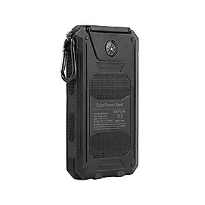 BoxWave Power Bank Compatible with Samsung Galaxy A50 (Power Bank by BoxWave) - Solar Rejuva PowerPack (10000mAh), Solar Powered Backup Power Bank 10000mAh for Samsung Galaxy A50 - Jet Black