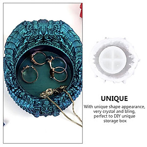 ABOOFAN Box Decor Silicone Mold Jewelry Tray Mold Container Casting Mould Plate Mold Multi-Functional Mold DIY Mold Home Accessory Delicate Mold Multifunction Cake Mold White