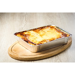 DecorRack 14 Aluminum Pan Disposable with Flat Board Lids, 2.25 Lb Heavy Duty Rectangular Tin Foil Pans, Perfect for Reheating Leftover Food, Baking, Roasting, Meal Prep, to-Go Containers (14 Pack)