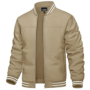 TACVASEN Lightweight Golf Jackets For Men Bomber Coats Jackets Men Windbreaker Jackets Lightweight Golf Jackets Pilot Jacket