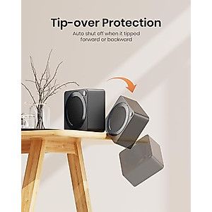 GAIATOP Space Heater, 500W Energy Efficient for Indoor Use, PTC Ceramic Fast Heating Electric Desk Heater, Overheating & 45°Tip-Over Protection Portable Mini Heater for Office Home Black