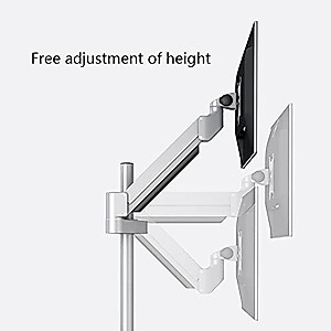 CRUHRE Monitor Stand for Quad Screen Monitor Stand Mount 15"-27" Monitor Desk Mount Stand with Robotic Arm Height Adjustable Monitor Arm Mount, Each Arm Holds Up to 22 Lbs Monitor Bracket