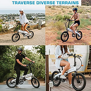 LECTRIC XP™ Lite Electric Bike | Adult Folding Bikes - Weighs Only 46lbs | 40+ Mile Range w/ 5 Pedal-Assist Levels | 20mph Top Speed - Class 1 and 2 eBike (Arctic White)