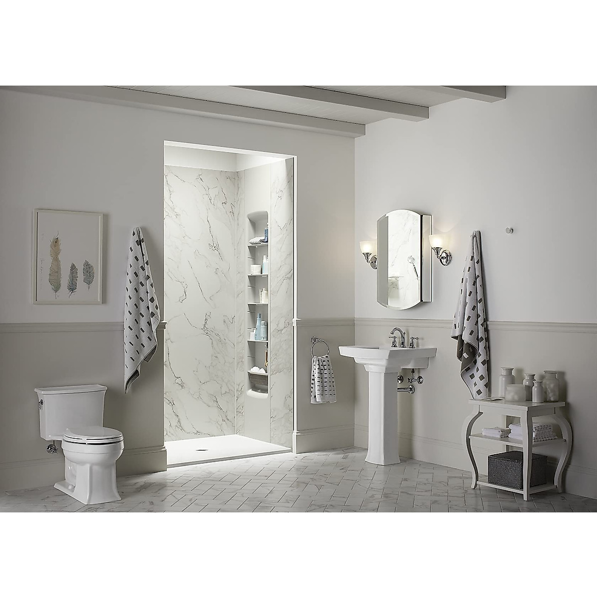 Archer® 20" W x 31" H Aluminum Single-Door Medicine cabinet, Beveled edges