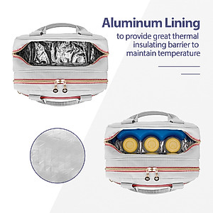 Damero Wearable Breast Pump Bag Compatible with Elvie Pumps and Pump Parts Bag with Waterproof Mat Bundle