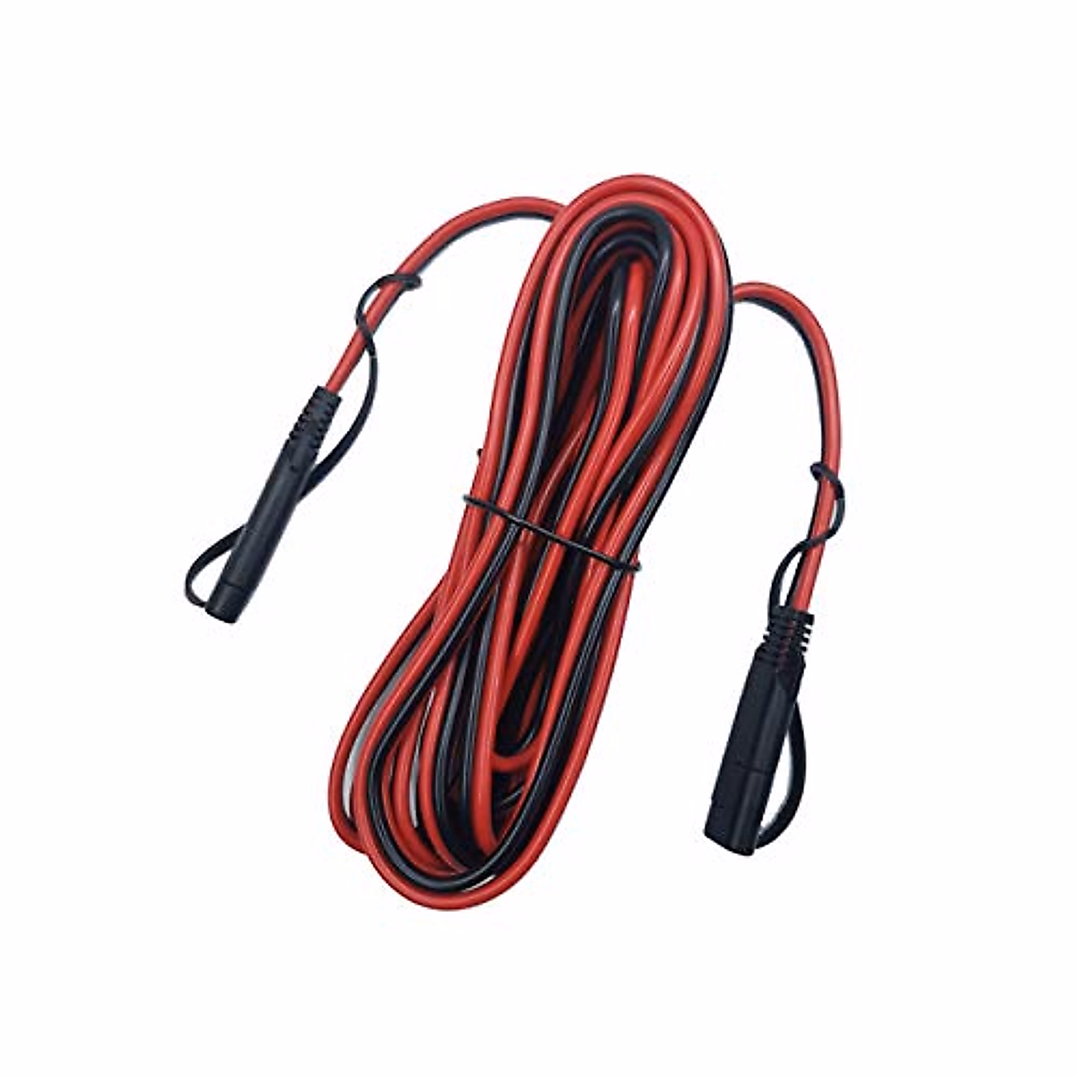 AEISVIK Battery Charging Cables SAE TO SAE 12V-24V Quick Disconnect Extension Cable 2 Pin With Dust Cap DC Connection Cord Plug 12 Feet 16AWG Gauge for Camp Trailer Solar Panels Battrey