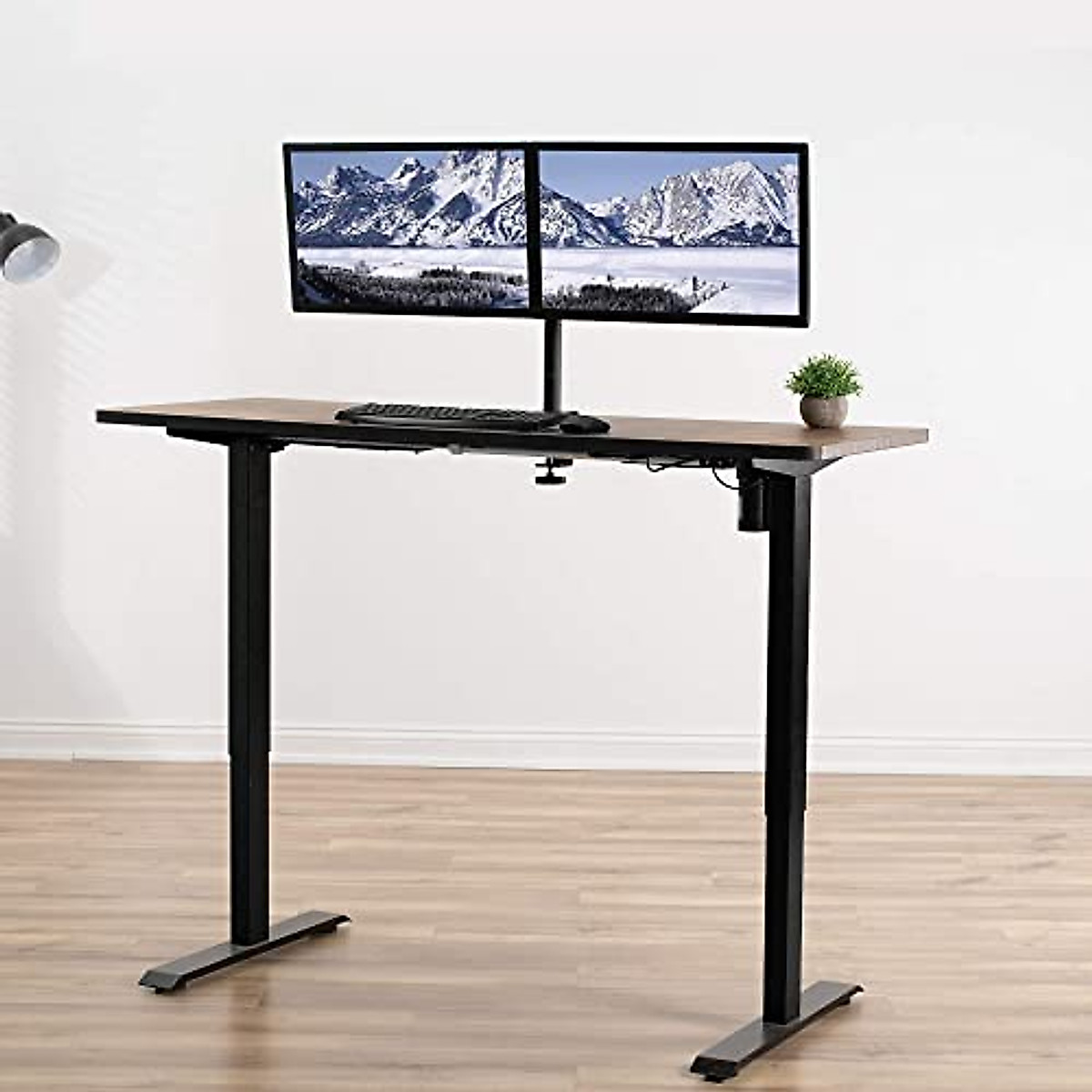 VIVO Vintage Brown 60 x 24 inch Universal Solid One-Piece Table Top for Standard and Sit to Stand Height Adjustable Home and Office Desk Frames, DESK-TOP60N