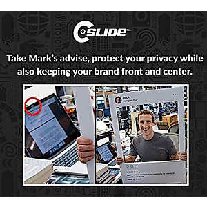 C-SLIDE Webcam Laptop Privacy Cover 3 Pack – Thin Sliding Laptop Cam Blocker, Black, 1” x 0.35” and 1mm Thick - Thin Cam Blocker for Computer, Tablet, Mac, Dell, Lenovo, HP, iPad, Chromebook