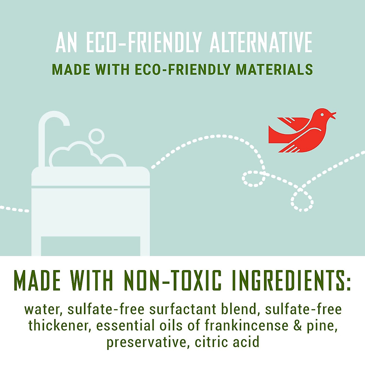 Rebel Green Super Deluxe Frankincense and Pine Scent Dish Soap, Sulfate Free, 16 Ounce (Pack of 4)