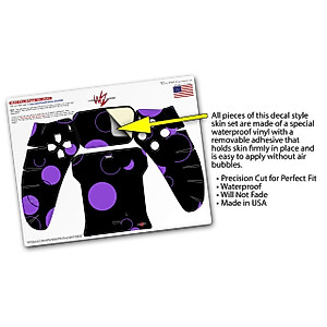 WraptorSkinz Skin Wrap compatible with Sony PS5 DualSense Controller Lots of Dots Purple on Black (CONTROLLER NOT INCLUDED)