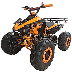 X-PRO 125cc ATV Automatic Transmission w/Reverse, LED Headlight, Big 19"/18" Tires! (Orange, Factory Package)