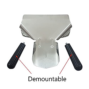 LoveDeal Commercial Stainless Steel French Fry Scoop, Chip Popcorn Bagger, Ice Candy Snacks Desserts Scooper, Removable Dual Handle （Right&Left)