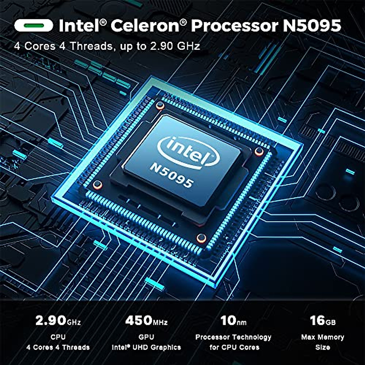 TRIGKEY Mini PC Computer Desktop PC Intel 11th Generation Processors N5095 Micro Computer,16G DDR4 500G M.2 SSD 2280 Green G3, Support Micro PC W10 Pro Dual 4K@60Hz HDMI/WiFi 5/BT