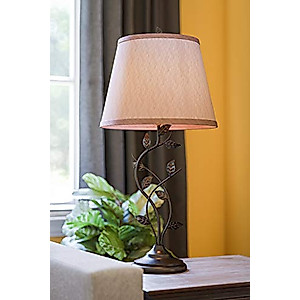 Kenroy Home 32239ORB Ashlen Table Lamp with Oil Rubbed Bronze Finish, Rustic Style, 31" Height, 15" Width, 15" Depth