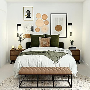 b.spoke Hanging Wall Basket Decor – Set of 6 Handmade Decorative Boho Woven Wall Baskets - Round Natural Bamboo, Wicker, Rattan Wall Decor for Your Home