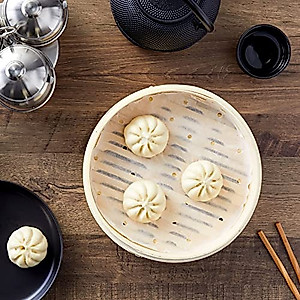 GERUSEA MineDecor 100 Count Perforated Parchment Paper Bamboo Steamer Liners for 12 inch Air Fryer Parchment Paper…