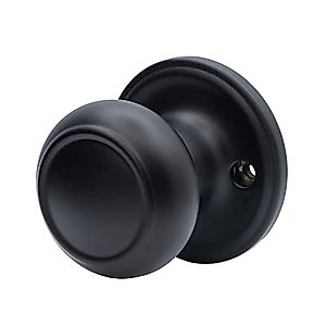 Copper Creek CK2090BC Colonial Door Knob, Dummy Function, 1 Pack, in Black