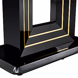 LUSPAZ 63" Marble Dining Table for 4-6, Modern Kitchen Dining Room Table with Faux Marble Tabletop and U-Shaped MDF Base, Dinner Table Kitchen Table