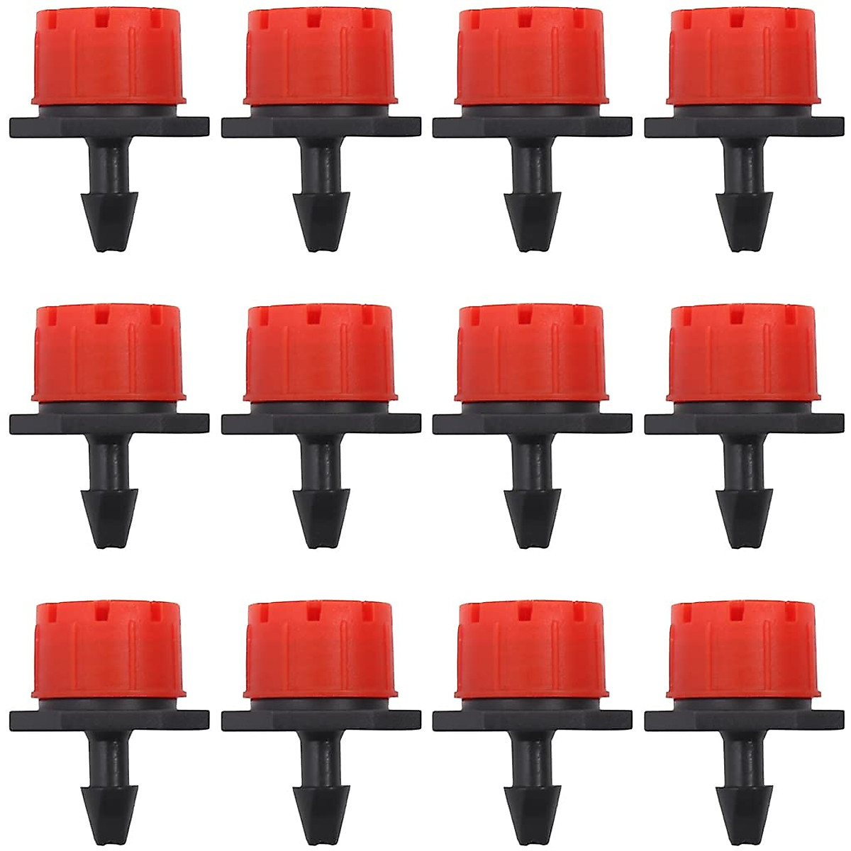 50 PCS Adjustable Irrigation drip emitter, Miniature drip Sprinkler 1/4 inch for Watering Systems in Gardens, lawns, Flower beds, etc