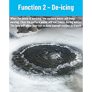 FUMAK Pond Aeration Kit – Koi Pond Aerator Pond Air Pump Kit for Pond up to 2000 Gallons Pond Deicer All-in-One Pond Aeration System with Double Outlets Check Valves Airline Tubing Air Stones