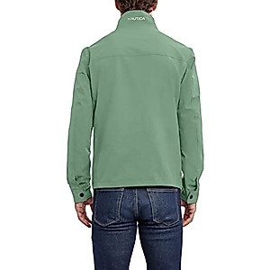 Nautica Men's Waterproof, Windproof, Golf, Hiking, Travel, Casual Wear Windbreaker Jacket, Ivy Green, Small